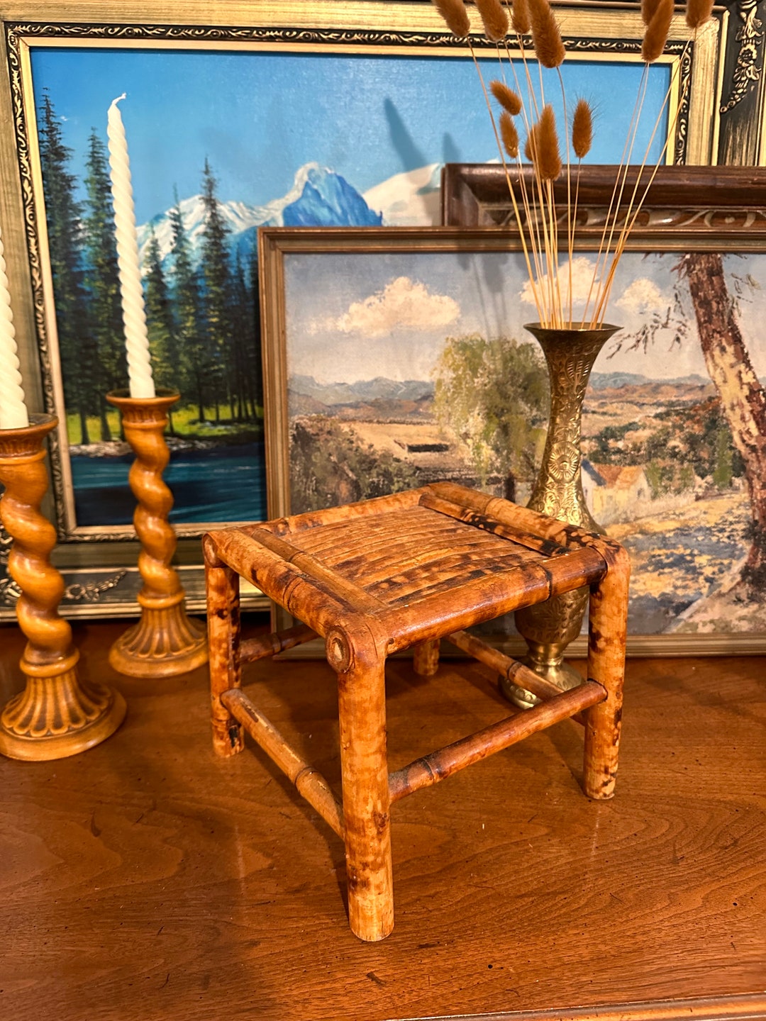 Tortoise Bamboo Stool - Etsy