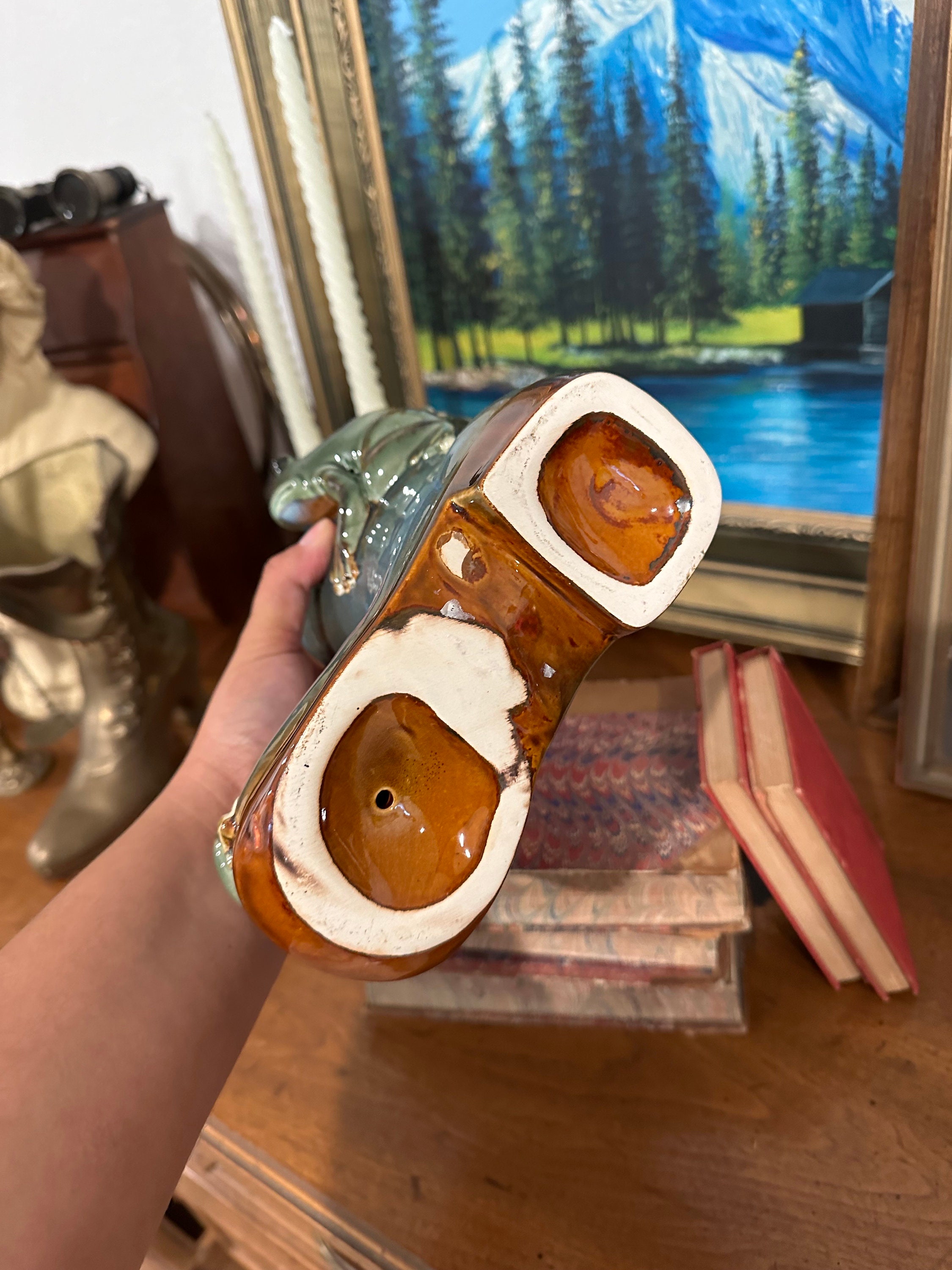 Vintage Ceramic Boot Planter - Etsy