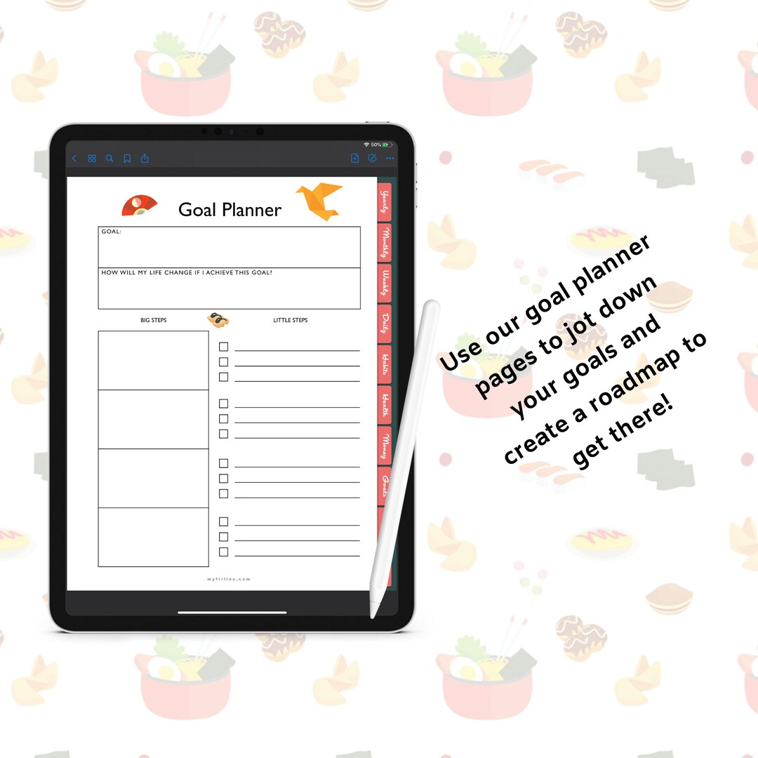 Cool Japanese Themed Digital Planner for Use in Goodnotes - Etsy