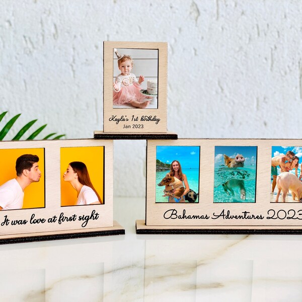 Engraved Double Photo Frame - Etsy