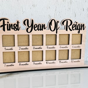 Personalized Baby Milestone Photo Frame: First Year Wooden Picture ...