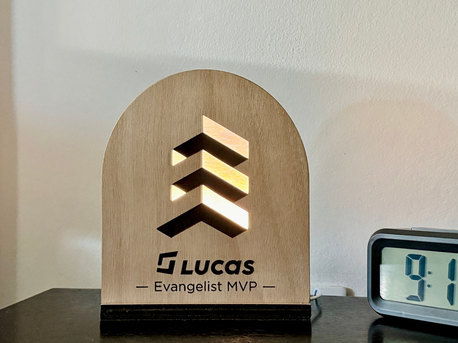 Custom Logo Light Lamp, Wood Arch Logo Night Light, Custom Led Logo ...