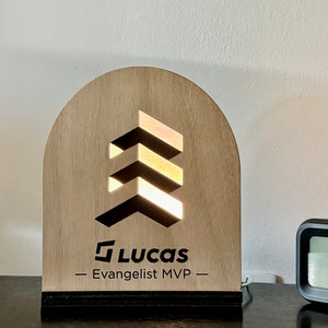 Custom Logo Light Lamp, Wood Arch Logo Night Light, Custom Led Logo ...