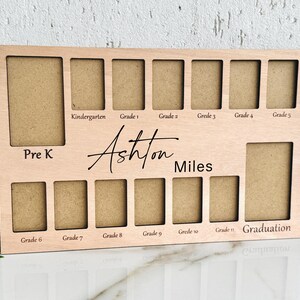Pre-k to Graduation School Picture Frame, Personalized School Years ...