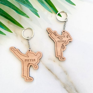 Karate Keychain Gift Personalized, Martial Arts Gift, Taekwondo Name ...