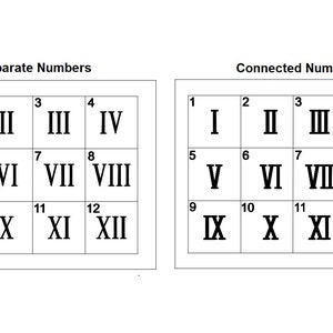 Miniature Wood Roman Numerals: DIY Craft Clock Numbers - Etsy
