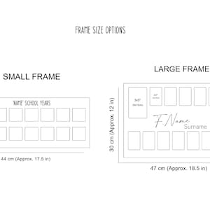 Pre-k to Graduation School Picture Frame, Personalized School Years ...