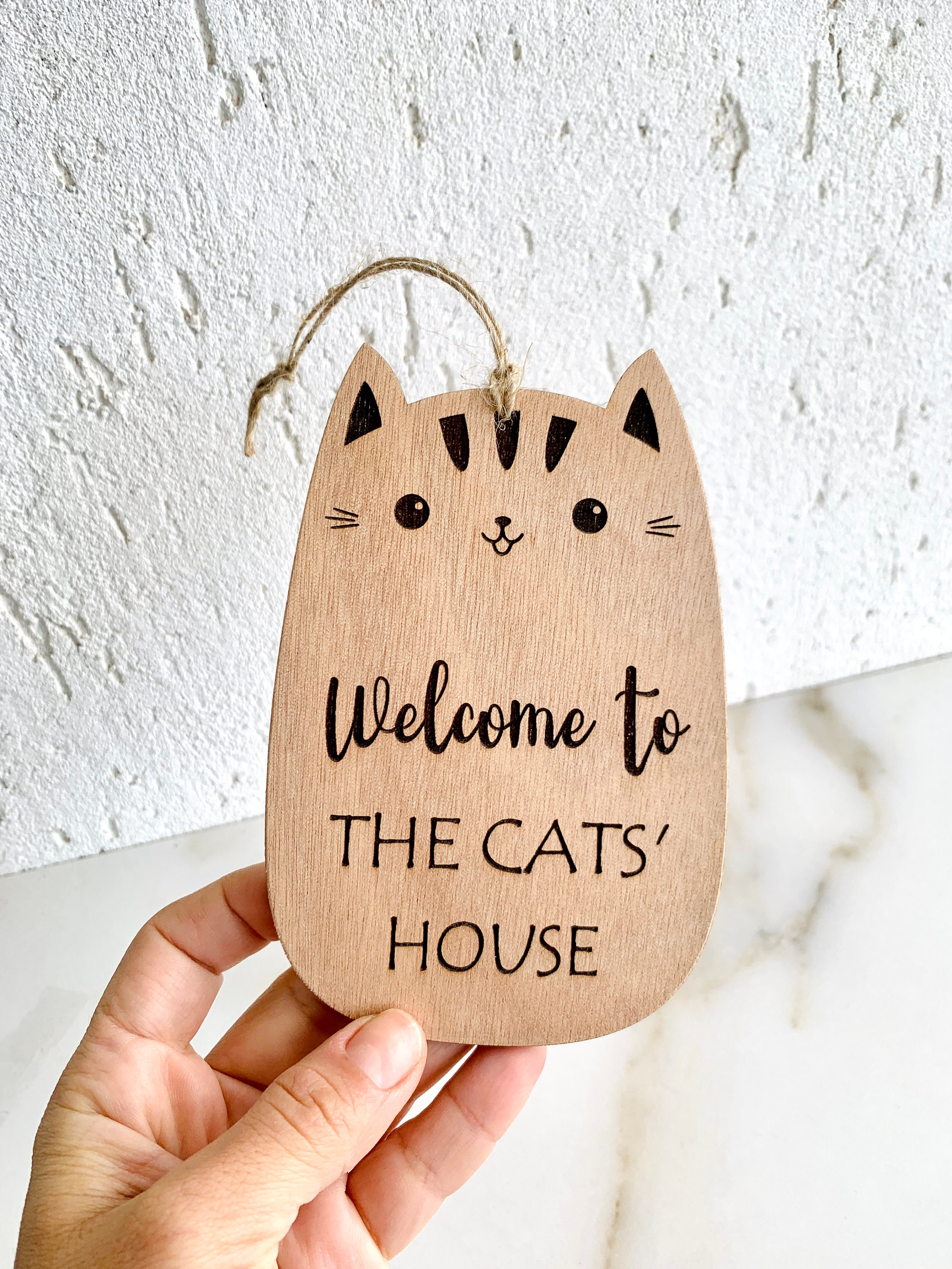 Welcome to the Cats House Wood Sign Crazy Cat Lady Plaque Wood - Etsy