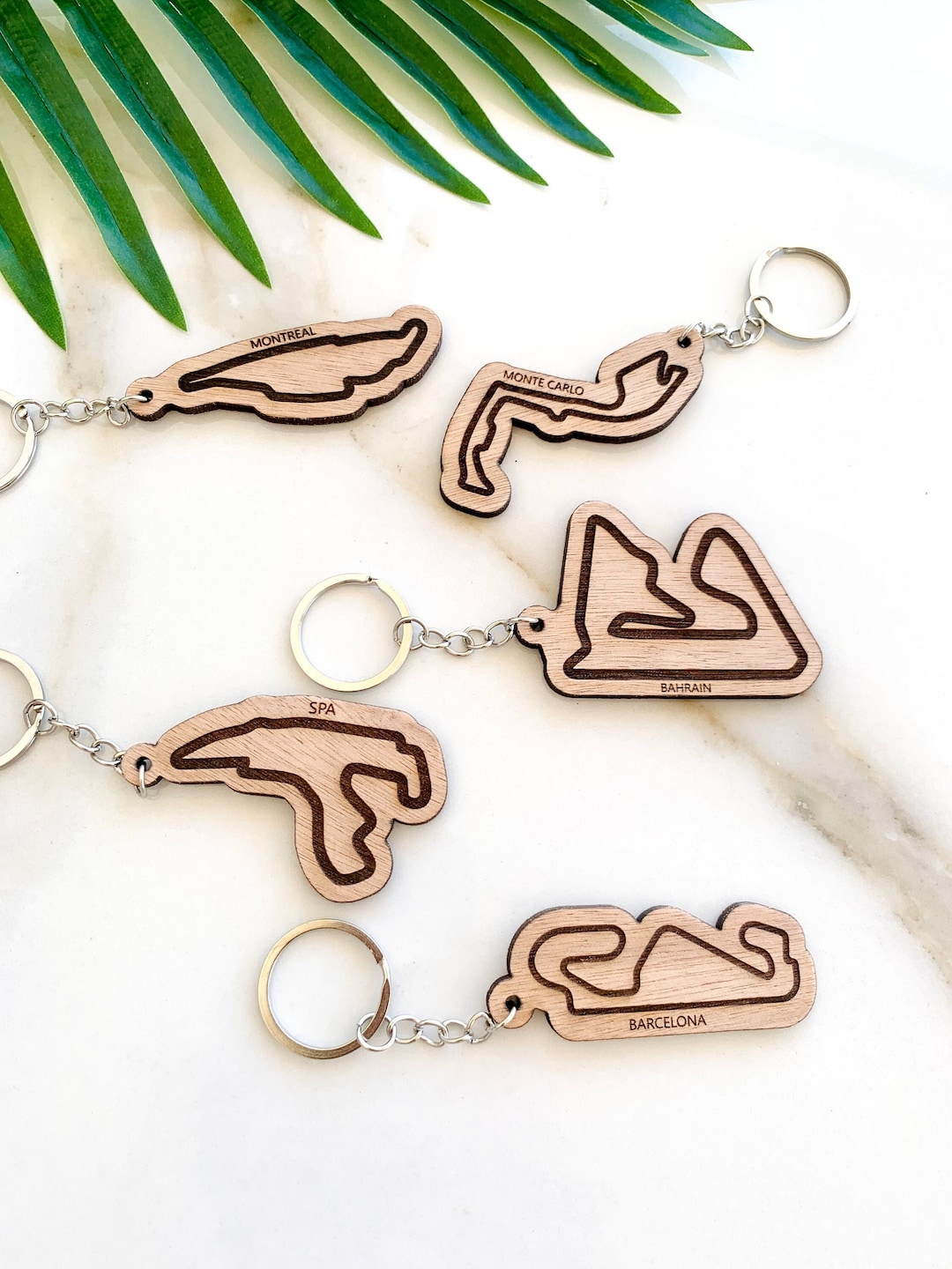 Formula 1 2024 Race Track Keychains, 3D Wood F1 Race Circuit 2024 ...