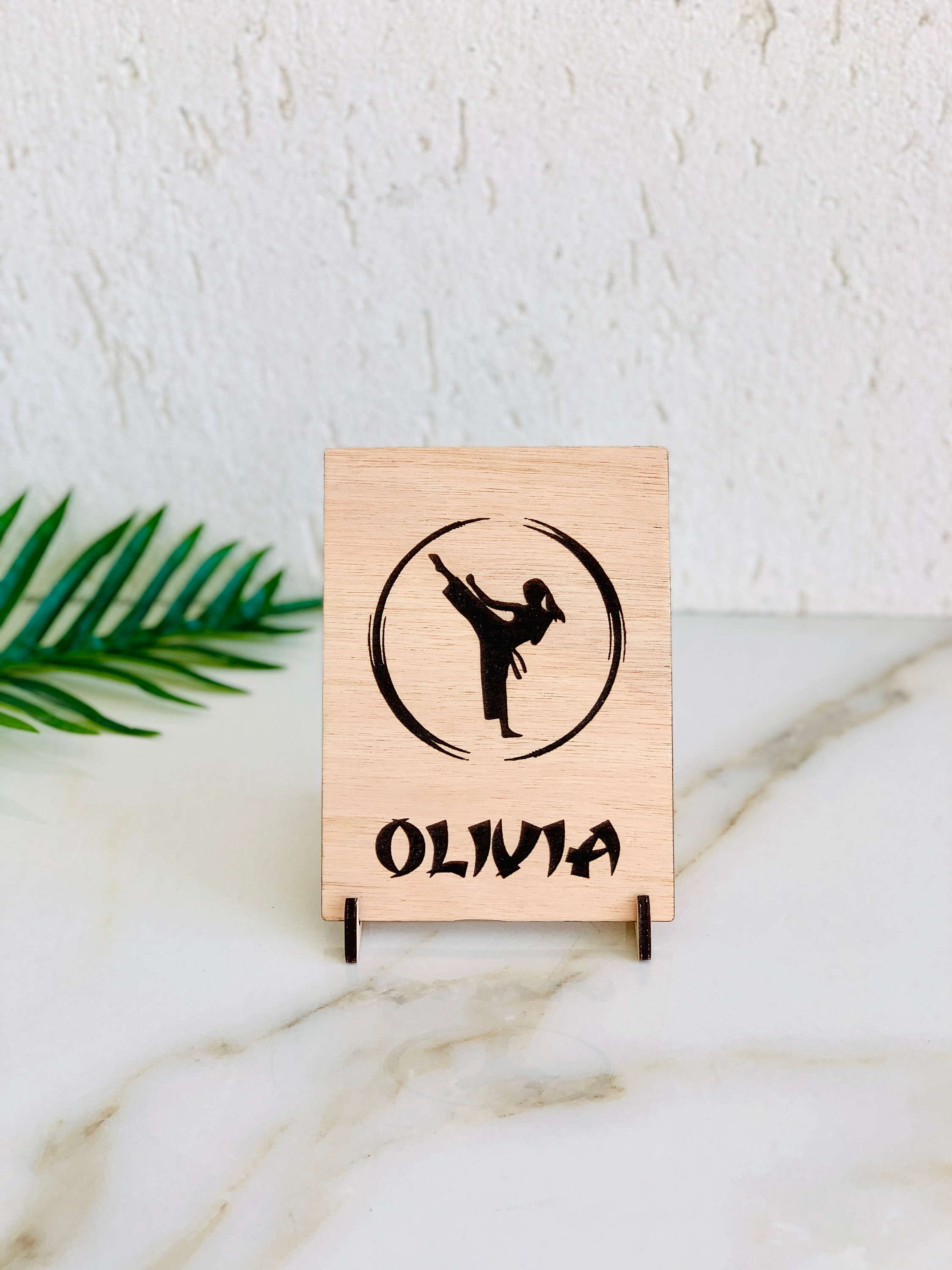 Personalized Martial Arts Wooden Birthday Card: Engraved Karate ...