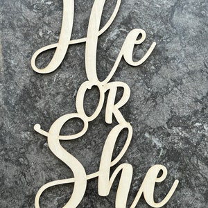 He or She Sign Gender Reveal Decor, Baby Shower Backdrop, Boy or Girl ...