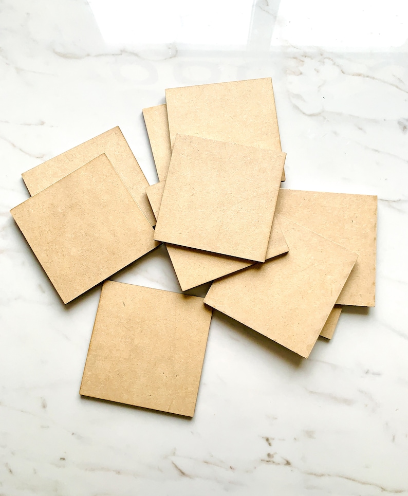 Blank Wood Square Cutouts for Crafts Coasters in Bulk - Etsy