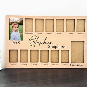 Pre-k to Graduation School Picture Frame, Personalized School Years ...