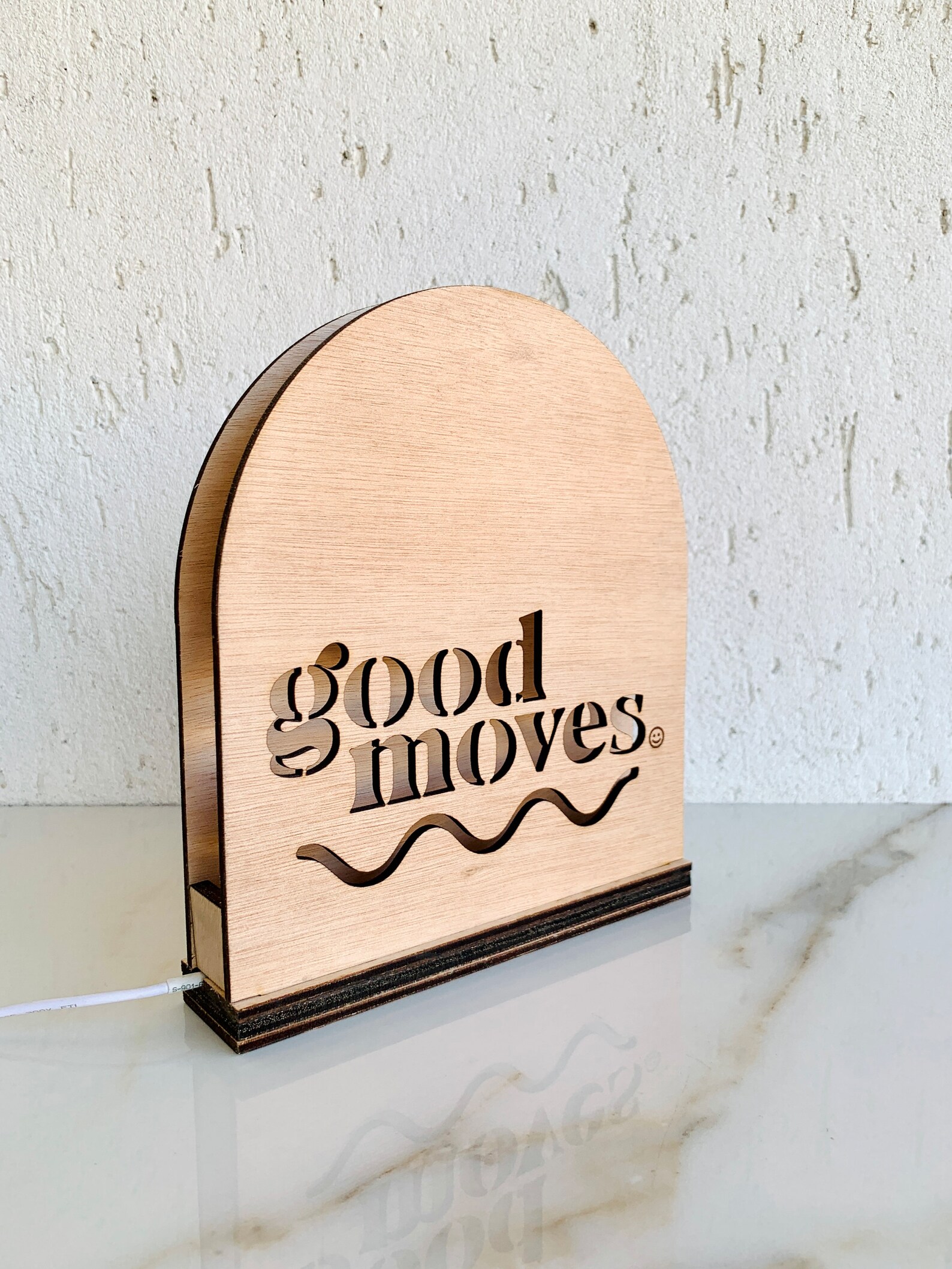 Custom Logo Light Lamp Wood Arch Logo Night Light Custom Led - Etsy