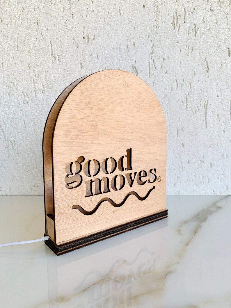 Custom Logo Light Lamp Wood Arch Logo Night Light Custom Led - Etsy