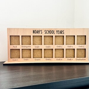 Pre-k to Graduation School Picture Frame, Personalized School Years ...