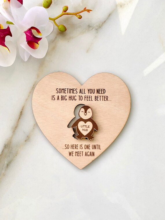 Penguin Pocket Hug Token Send a Hug Gift Thinking of You | Etsy