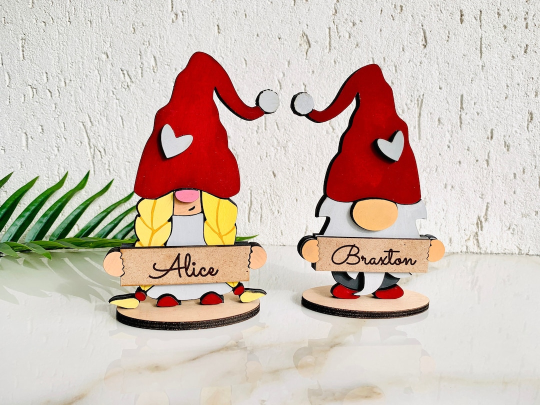 Custom 3D Gnomes Couple Personalized, Christmas Gnomes Name Place ...