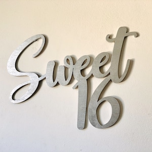 Sweet 16 Wood Wall Sign, Rustic Sweet 16 Backdrop Sign, 16th Birthday ...