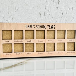 Pre-k to Graduation School Picture Frame, Personalized School Years ...