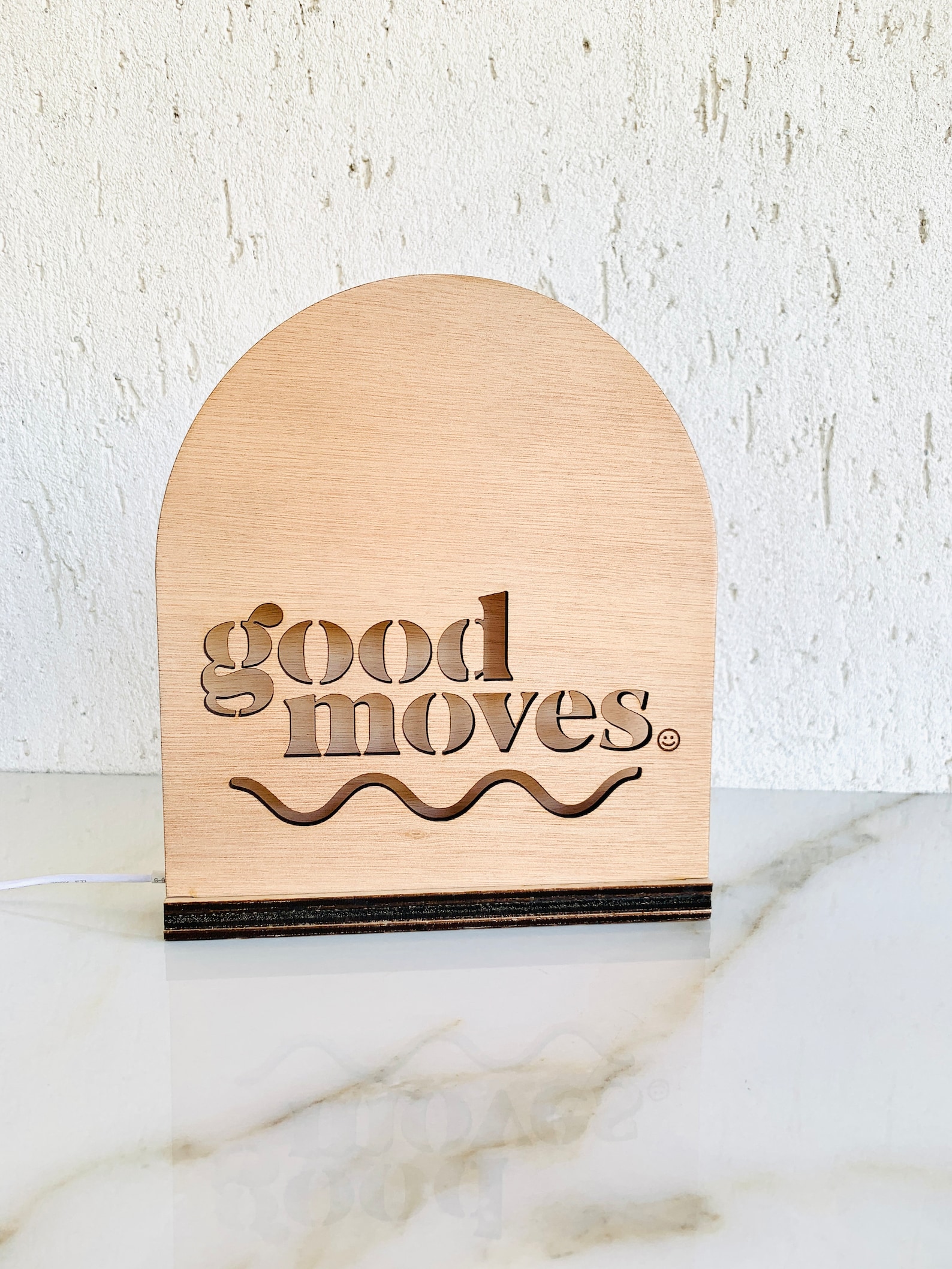 Custom Logo Light Lamp, Wood Arch Logo Night Light, Custom Led Logo ...