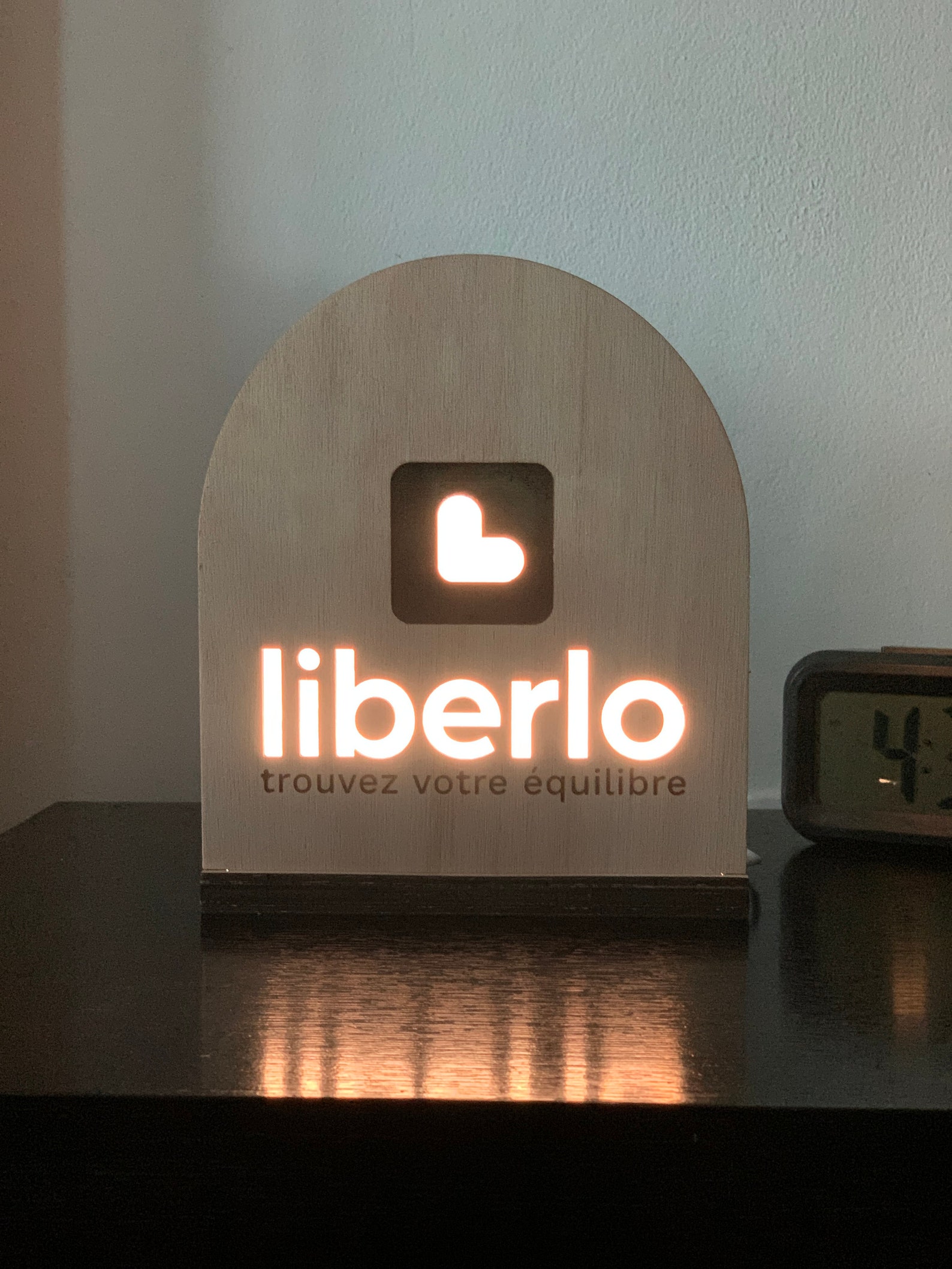 Custom Logo Light Lamp, Wood Arch Logo Night Light, Custom Led Logo ...