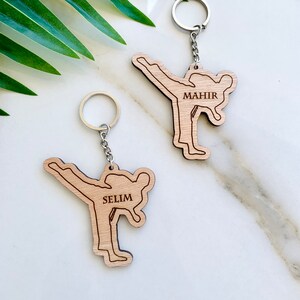Karate Keychain Gift Personalized, Martial Arts Gift, Taekwondo Name ...