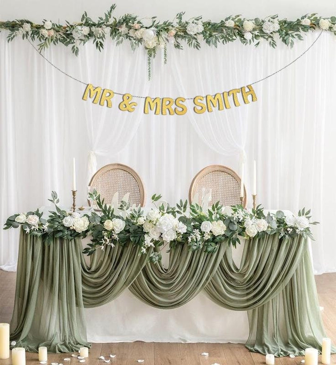 Wedding Letters Backdrop, Party Decor Bunting Letters, Wedding Garland ...