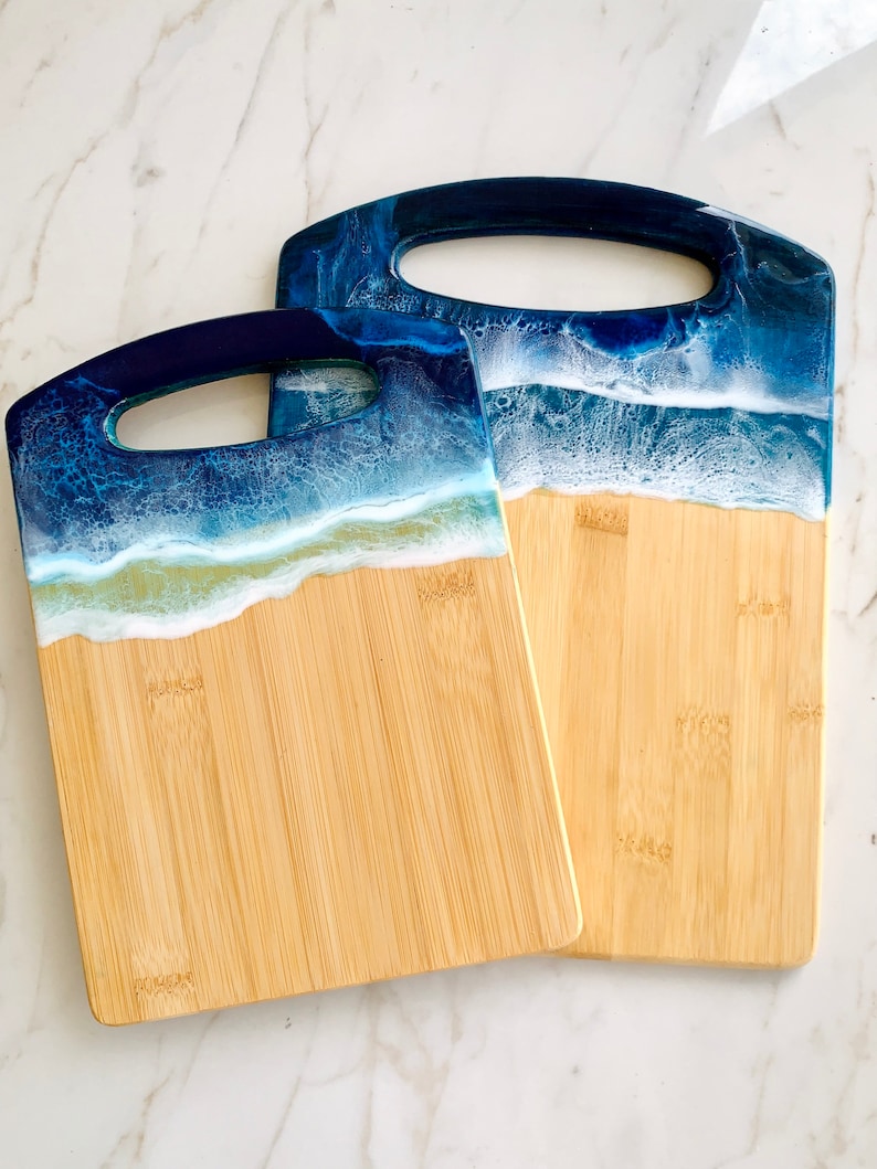 Ocean Resin Cutting Board Personalized Ocean Chopping Cheese - Etsy