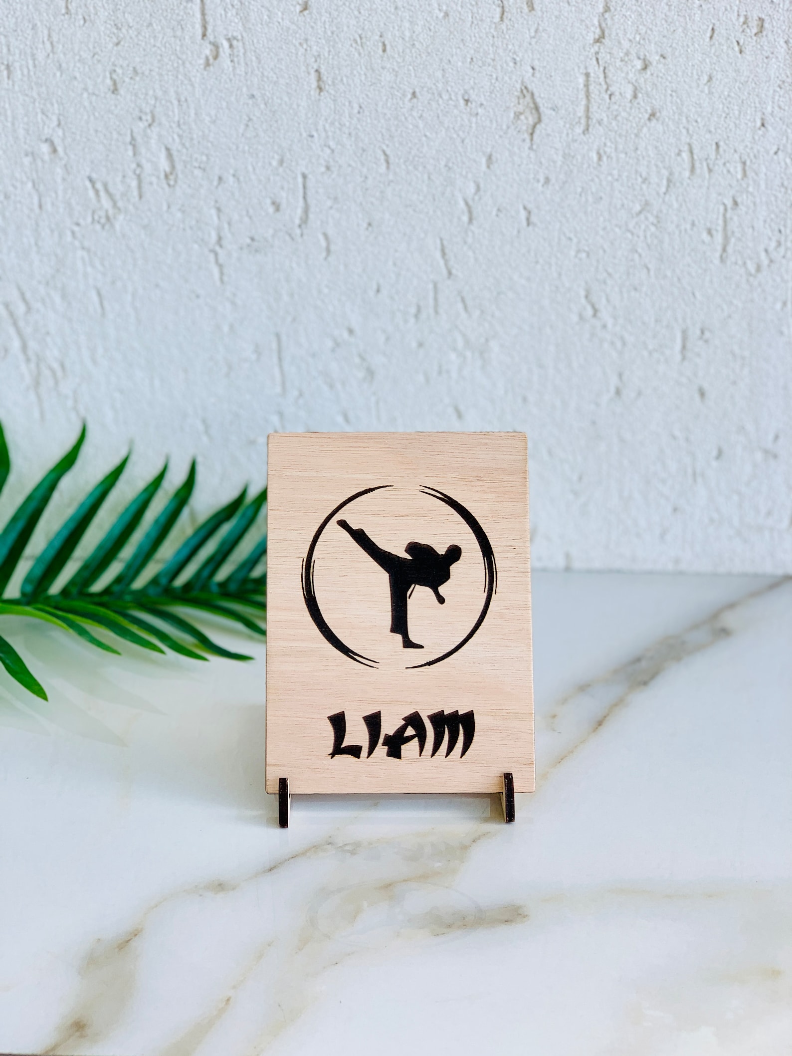 Personalized Martial Arts Wooden Birthday Card: Engraved Karate ...