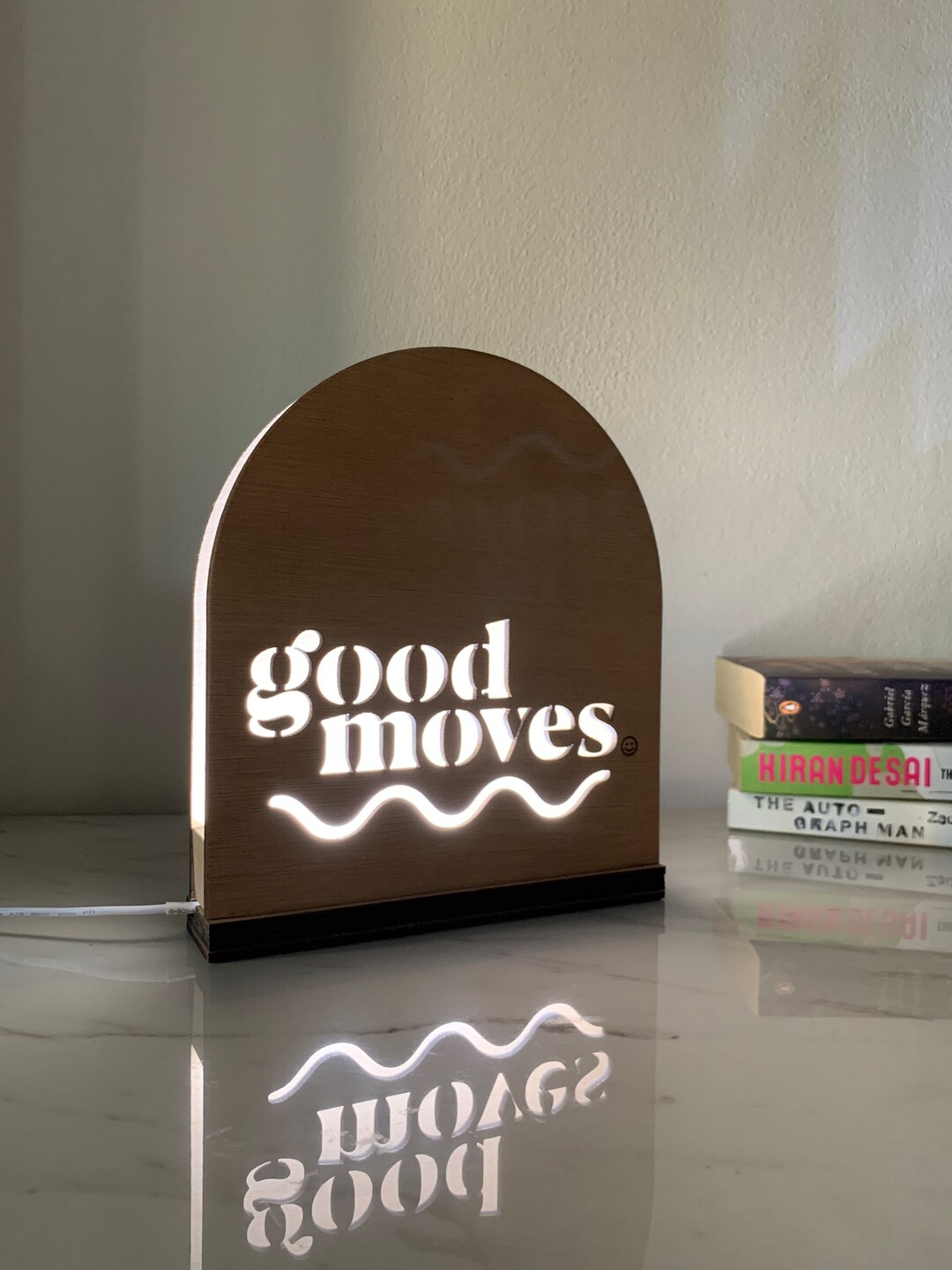 Custom Logo Light Lamp, Wood Arch Logo Night Light, Custom Led Logo ...