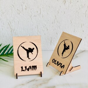 Personalized Martial Arts Wooden Birthday Card: Engraved Karate ...