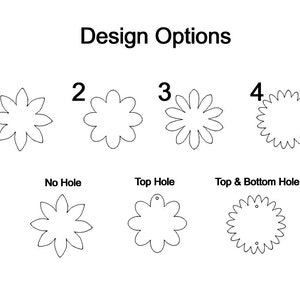 Daisy Flower Wood Cutouts Blank Wood Shapes Blank Keychains in Bulk ...