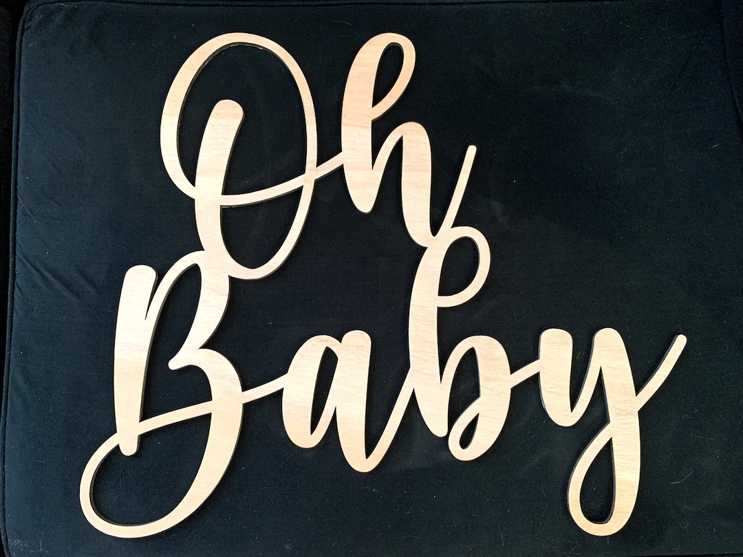 Oh Baby Wood Wall Sign, Hello Baby Shower Sign, Baby Baptism Decoration ...