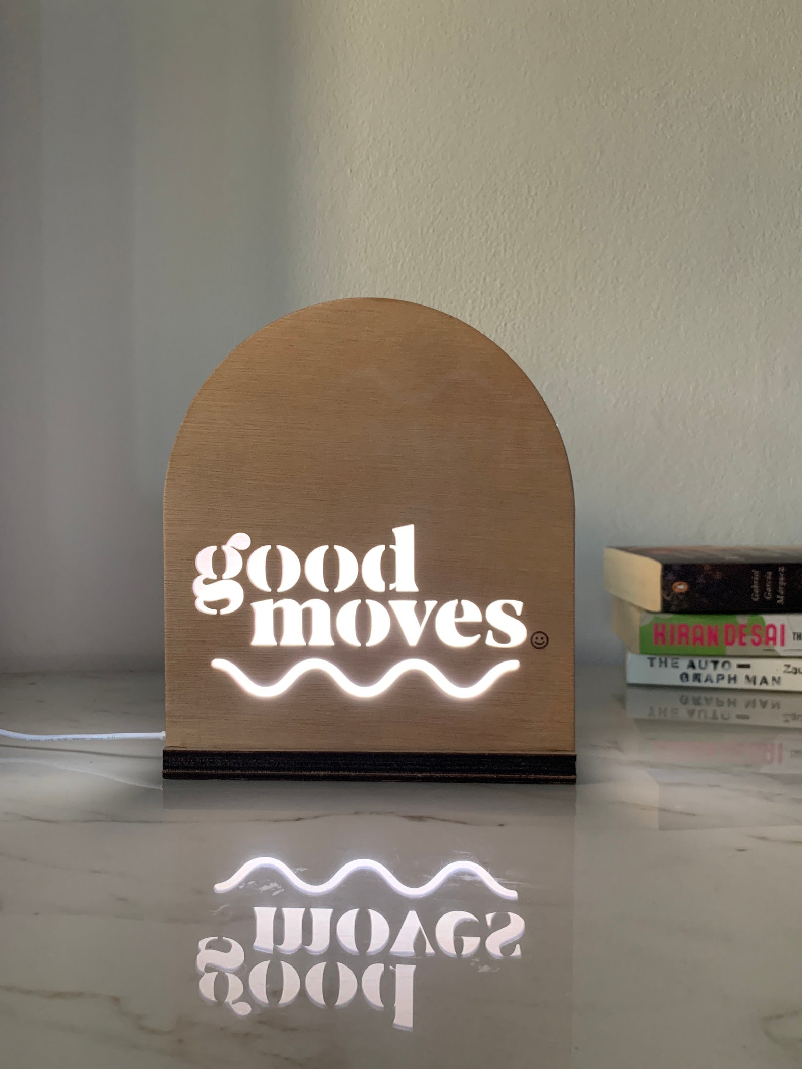 Custom Logo Light Lamp Wood Arch Logo Night Light Custom Led - Etsy