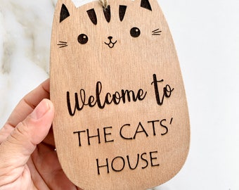 Custom Cat Wood Sign - Etsy