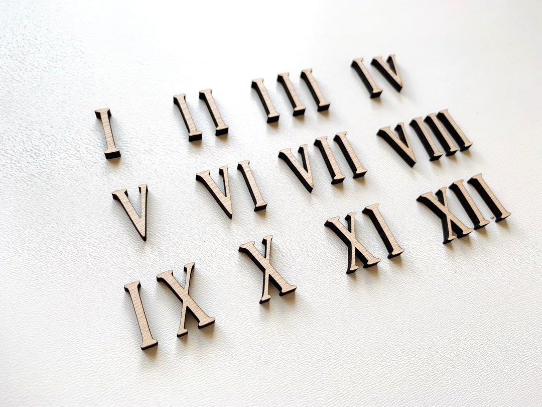 Miniature Wood Roman Numerals: DIY Craft Clock Numbers - Etsy
