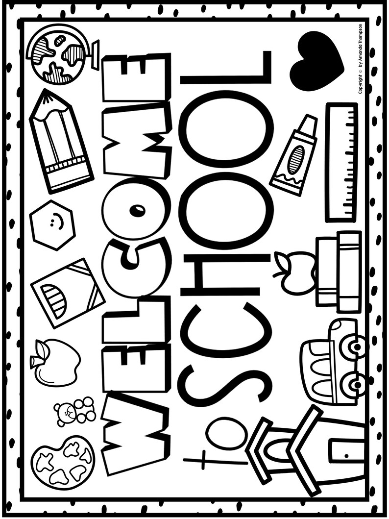 Back to School Coloring Pages || Coloring Sheets || School Coloring ...