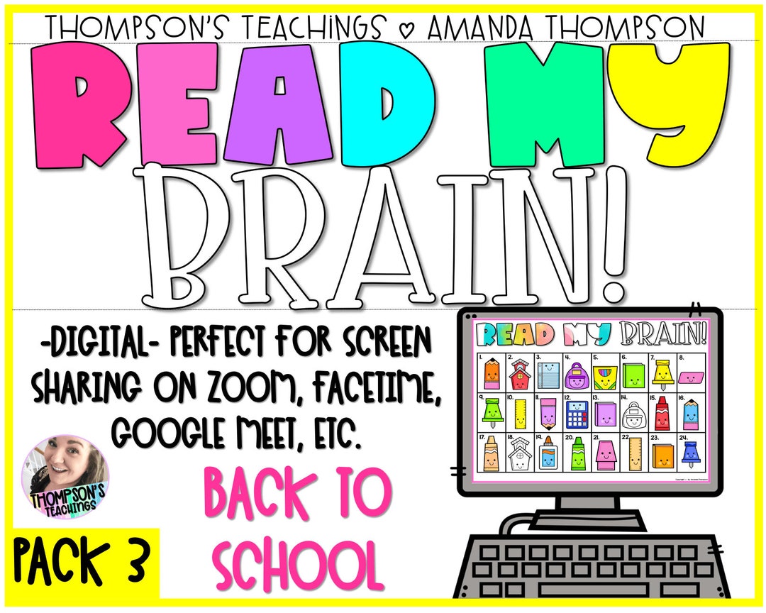 Virtual Back to School Game || Party Game || Games for ZOOM || Digital ...