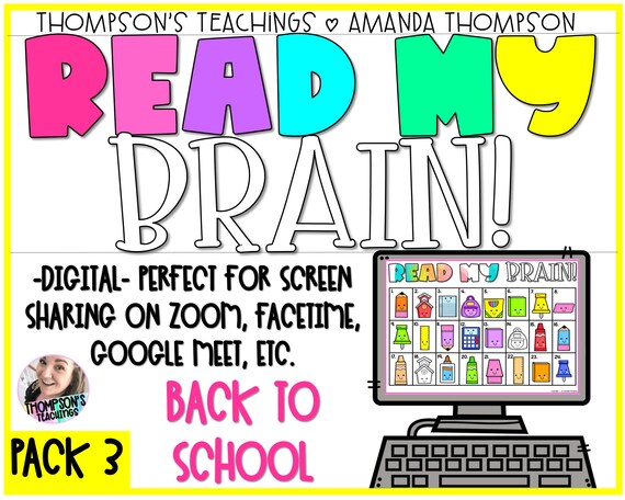 Virtual Back to School Game Party Game Games for ZOOM - Etsy