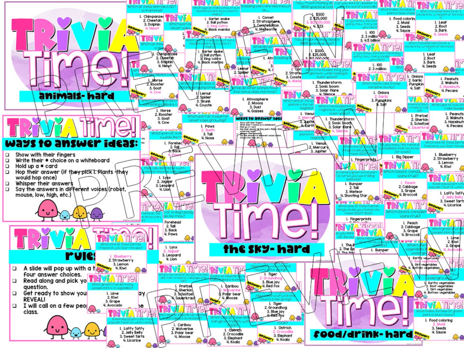 Virtual Trivia Game for Kids || Party Game || Games for ZOOM || Digital ...