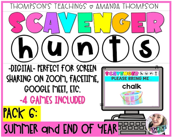 Virtual Scavenger Hunt Party Game Games for ZOOM - Etsy