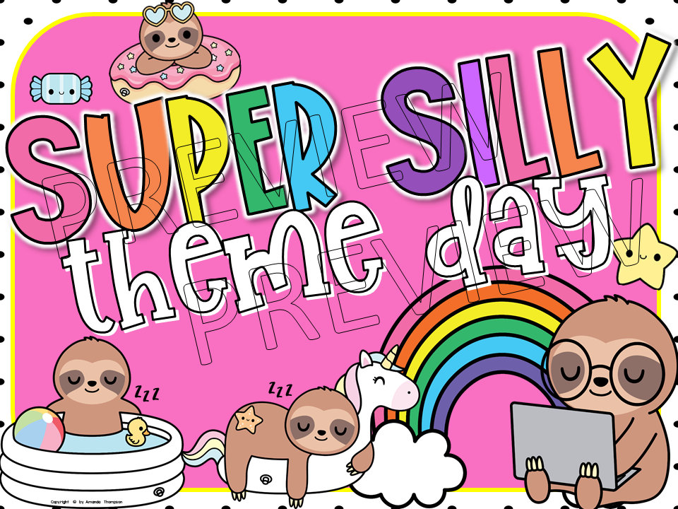 Virtual Super Silly Theme Day: Party Games for Google Slides (digital ...