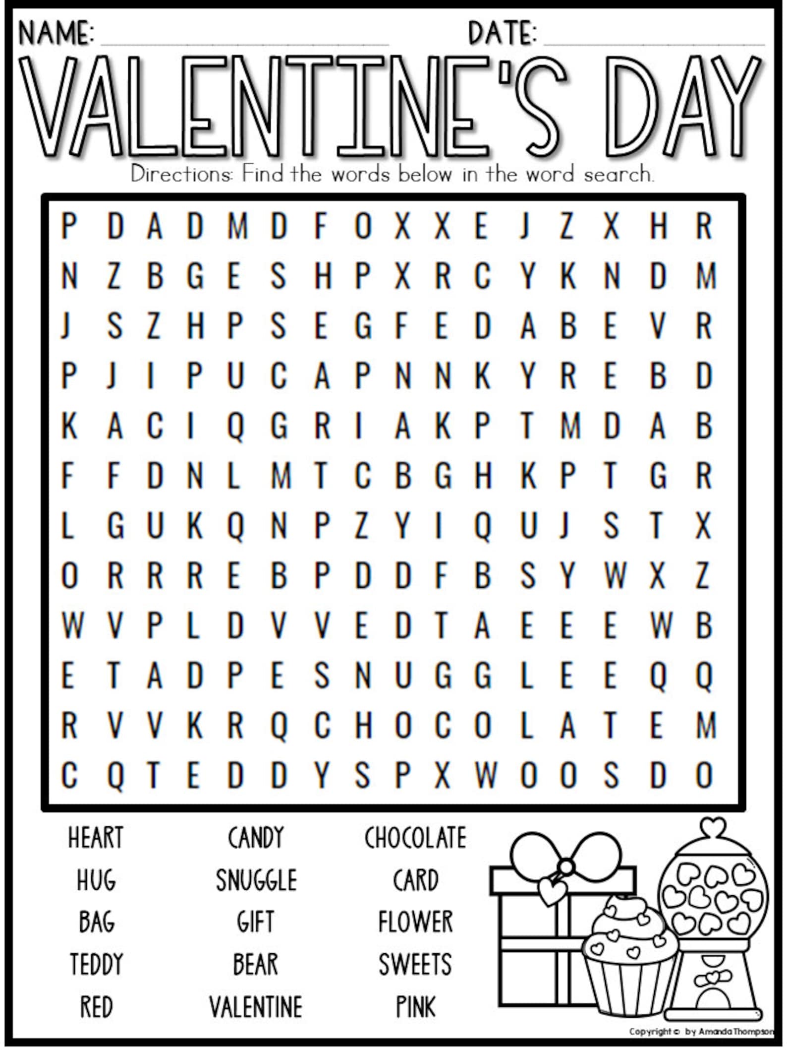 Holiday Word Search Puzzle Worksheets for Kids | Etsy