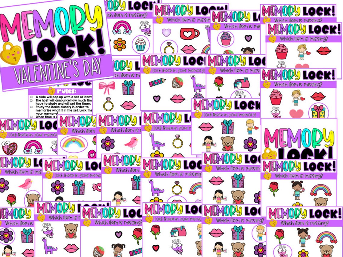 Virtual Valentine's Day Game Party Game Games for ZOOM Digital Games ...