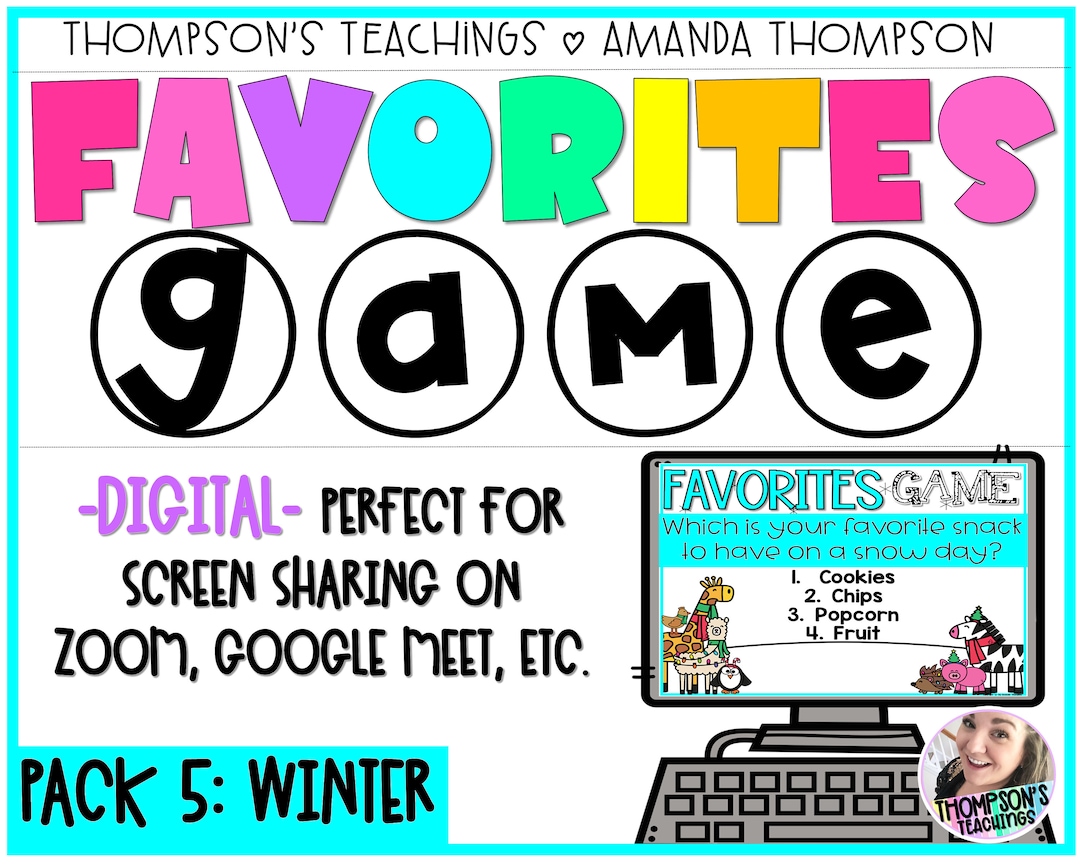 Virtual Winter Game Party Game Games for ZOOM Digital Games for Kids ...