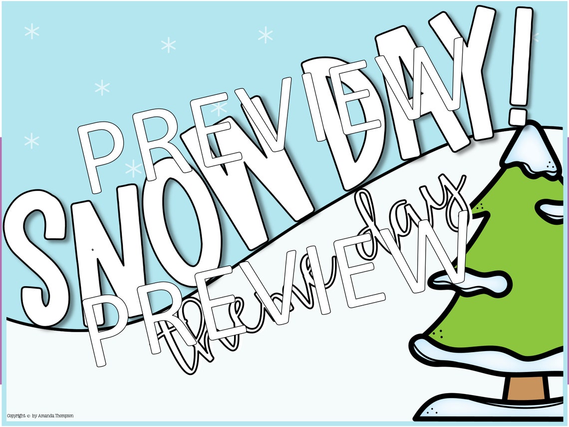 Virtual Snow Day Party Games Games for ZOOM Digital | Etsy