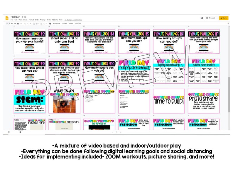 Virtual FIELD DAY || Party Games || Activities for ZOOM || Digital Gym ...