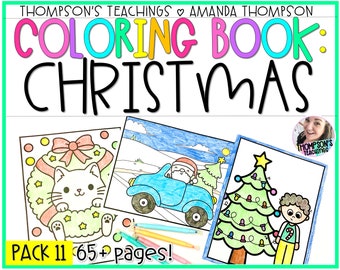 Christmas Coloring Pages for Kids Winter Coloring Book - Etsy