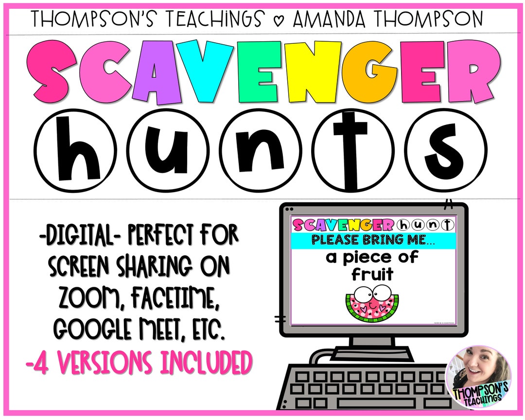 Virtual Scavenger Hunt || Party Game || Games for ZOOM || Digital Games ...